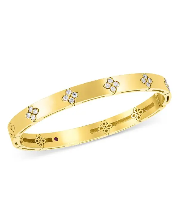 Roberto Coin 18k Yellow Love In Verona Diamond Bangle Bracelet - Gold