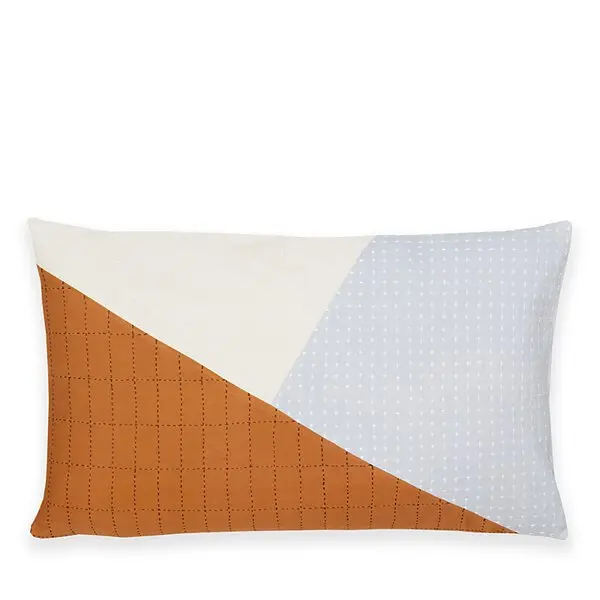 ANCHAL Naari Colorblocked Lumbar Pillow - Brown