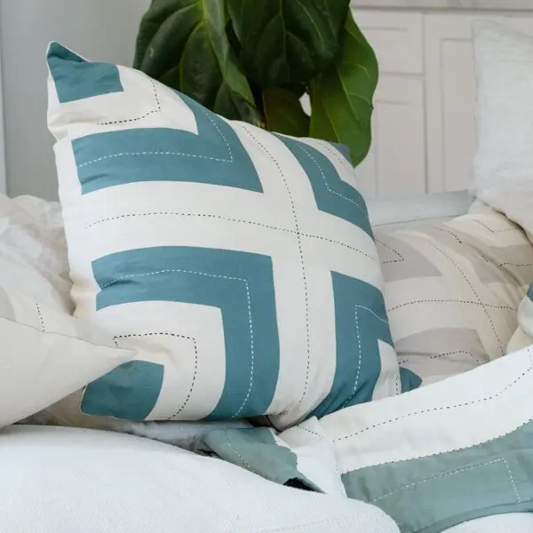 ANCHAL Interlock Throw Pillow - Spruce
