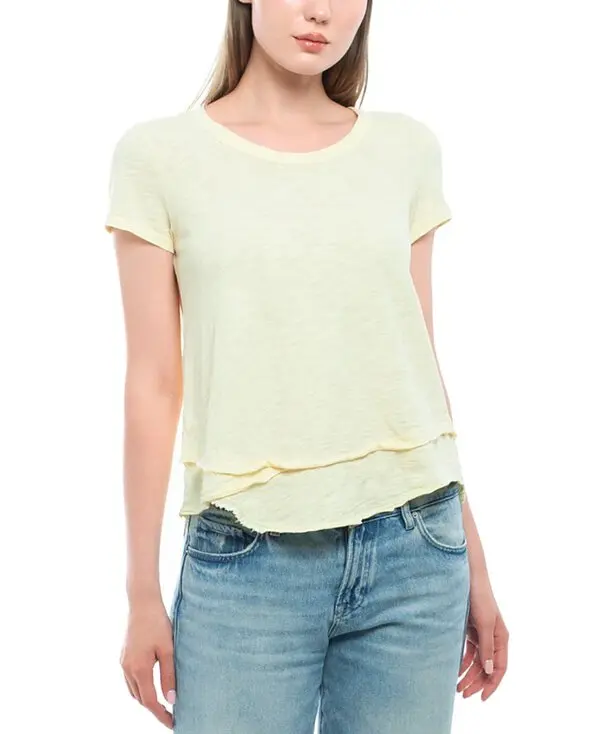WILT CLOTHING Tiered-hem T-shirt - Daffodil