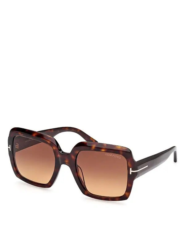 TOM FORD Square Sunglasses - Havana/brown Gradient
