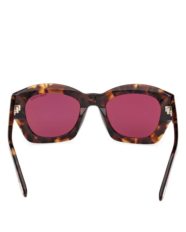 TOM FORD Geometric Sunglasses, 52mm