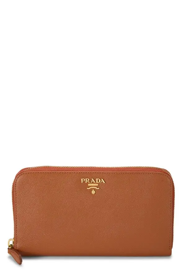 Prada Saffiano Zip Around Wallet
