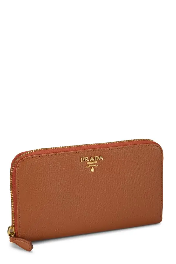 Prada Saffiano Zip Around Wallet
