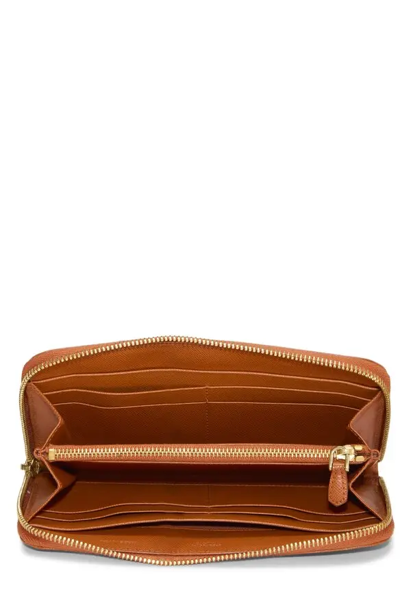 Prada Saffiano Zip Around Wallet