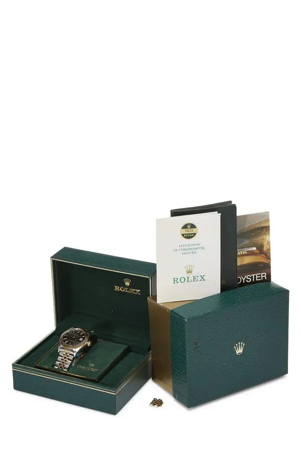Rolex Stainless Steel & 18k Gold Tapestry Datejust 16013