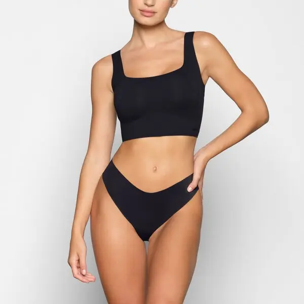 SKIMS Naked Scoop Longline Bralette - Onyx