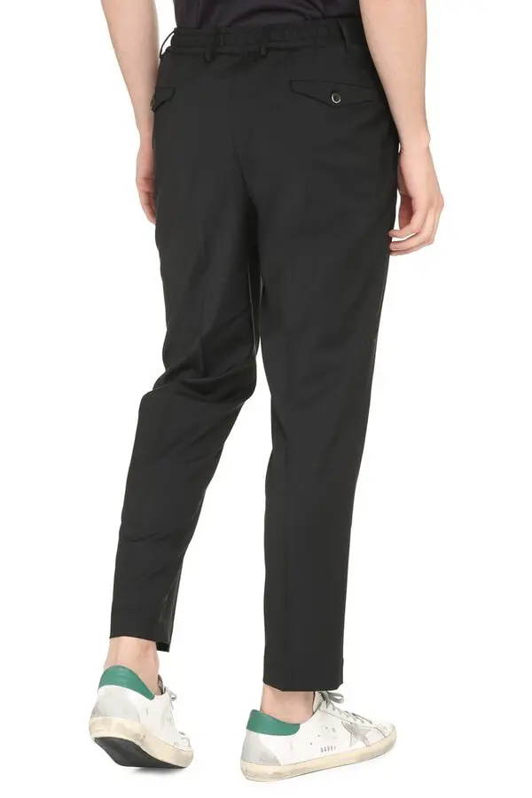 THE (ALPHABET) Wool Blend Tailored Trousers - Black