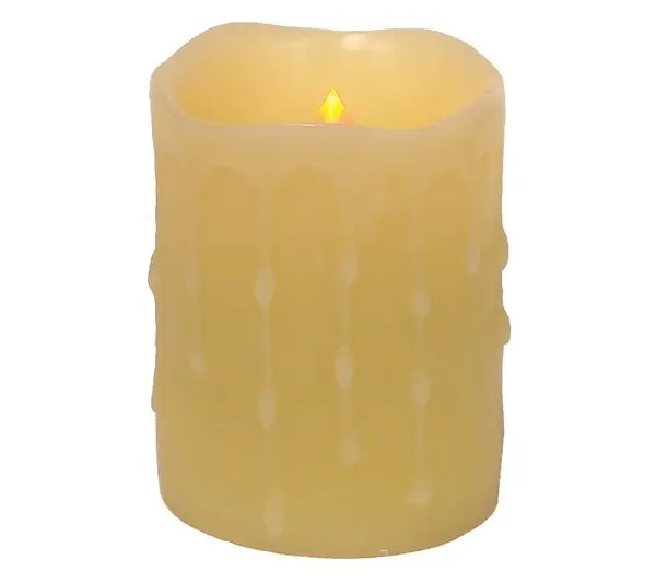 MELROSE Internatiol 4' Led Dripping Wax Candle Of 4 - One-color
