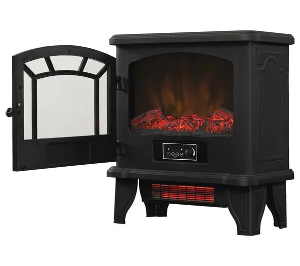 DURAFLAME Infrared Electric Fireplace Stove Hea Ter W/ Remote - One-color