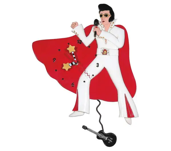 GRACELAND Elvis Wall Clock Allen Designs - One-color