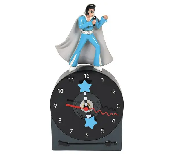 GRACELAND Elvis Desktop Clock Allen Designs - One-color