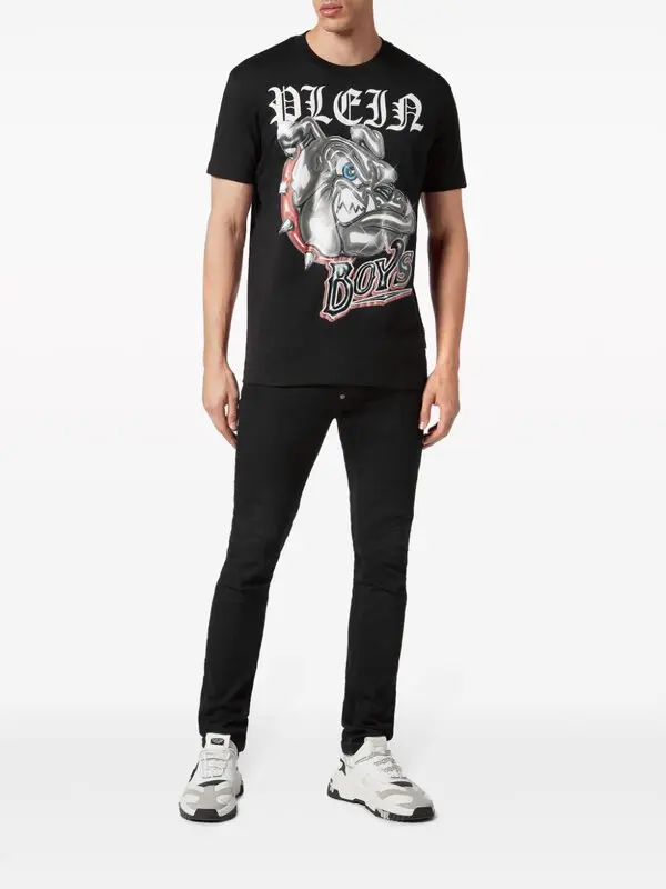 Philipp Plein Bulldogs Cotton T-shirt - Black