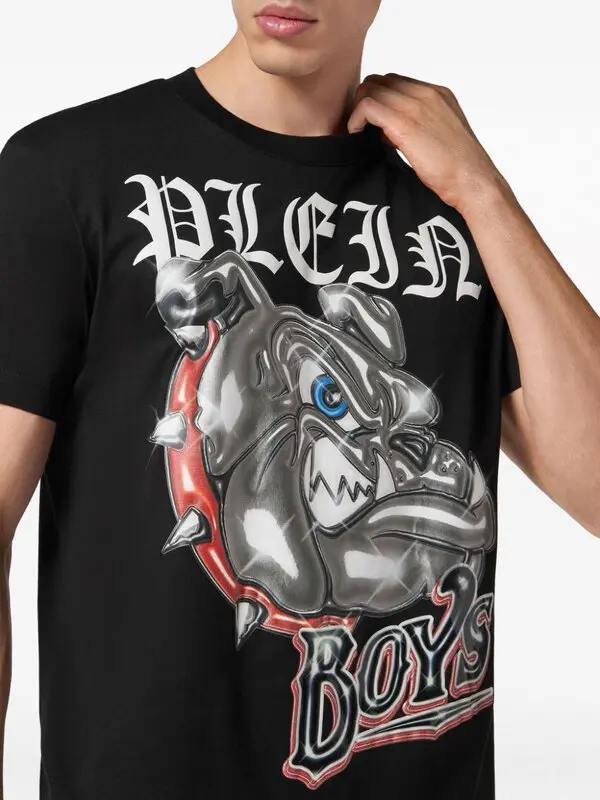 Philipp Plein Bulldogs Cotton T-shirt - Black