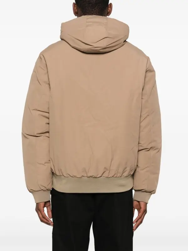 Carhartt Work In Progress Active Logo-appliqué Hooded Jacket - Neutrals