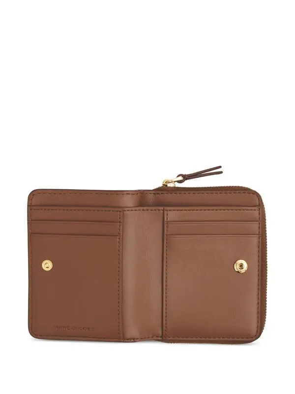 Marc Jacobs The Leather Mini Compact Wallet - Brown