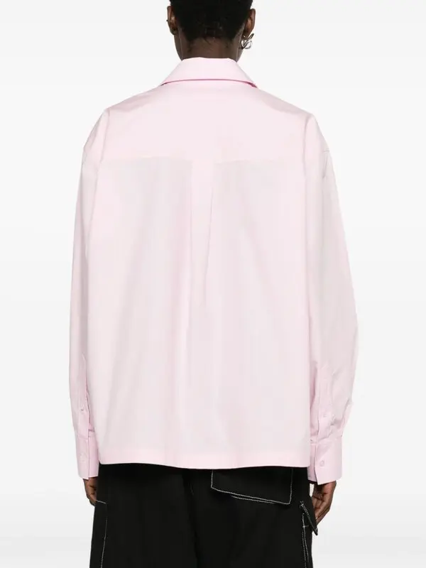 Alexander Wang Logo-patch Cotton Shirt - Pink