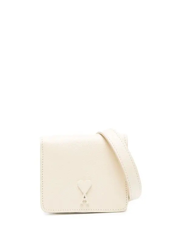 Ami De Coeur Leather Card Holder - Neutrals