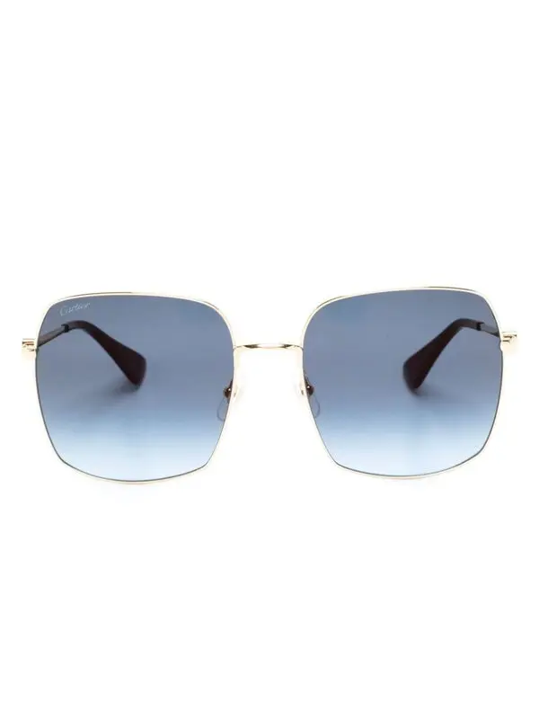 CARTIER Oversized Sunglasses - Gold