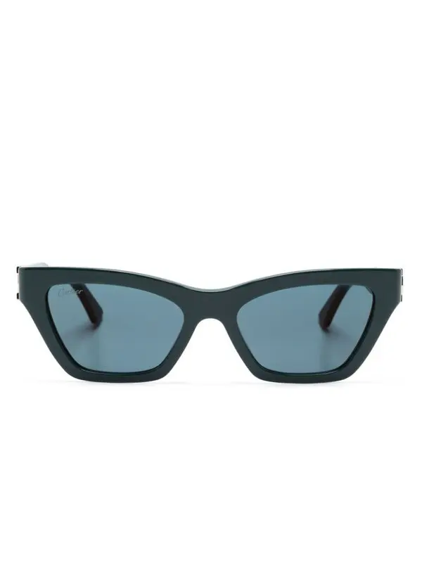 Cartier Rectangle Frame Sunglasses - Blue