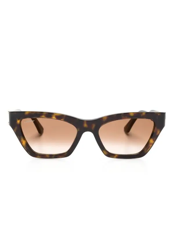 Cartier Tortoiseshell Cat-eye Frame Sunglasses - Brown