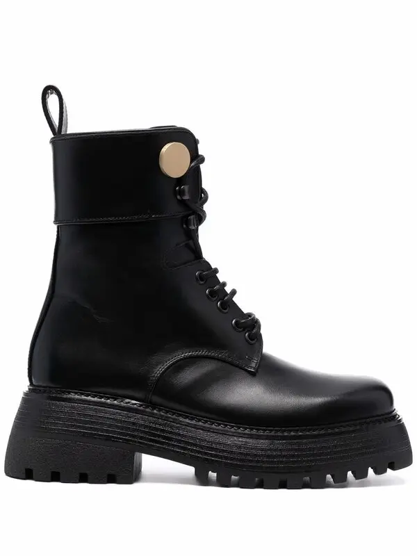 Ports 1961 Leather Ridged Lace-up Boots