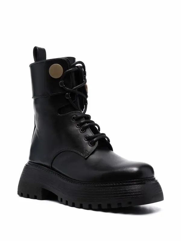 Ports 1961 Leather Ridged Lace-up Boots