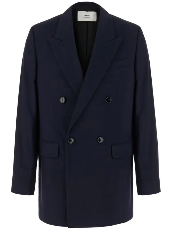 Ami Double-breasted Virgin-wool Blazer