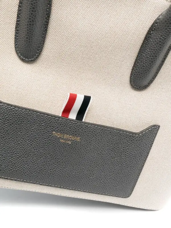 Thom Browne Grosgrain-loop Tote Bag