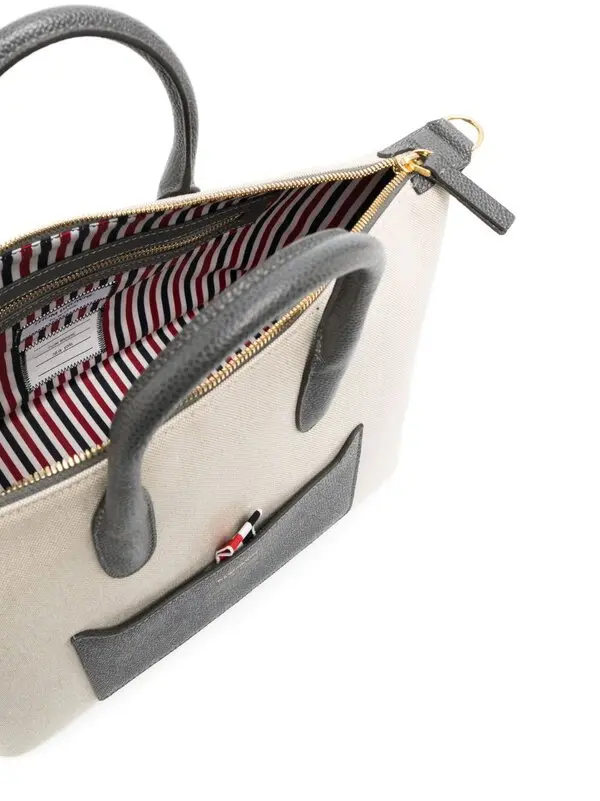 Thom Browne Grosgrain-loop Tote Bag