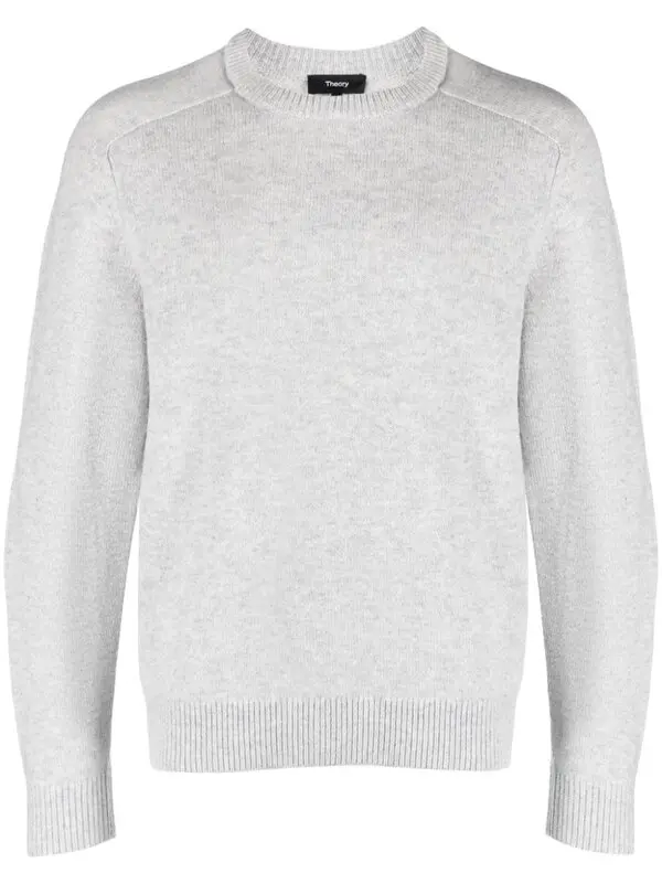 Theory Morlan Ribbed Wool-cashmere Jumper - Grey