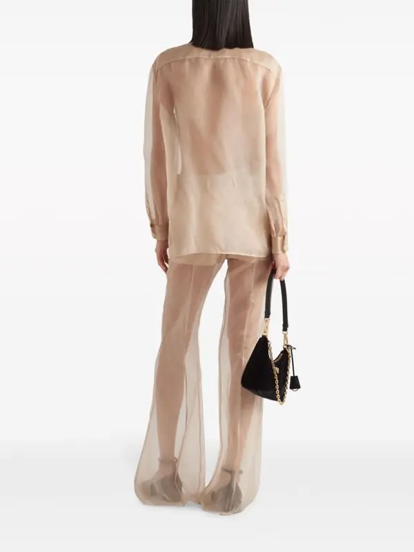 Prada Embroidered Organza Shirt