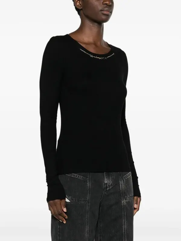 DIESEL® T-matic Chain Embellished Long Sleeve T-shirt