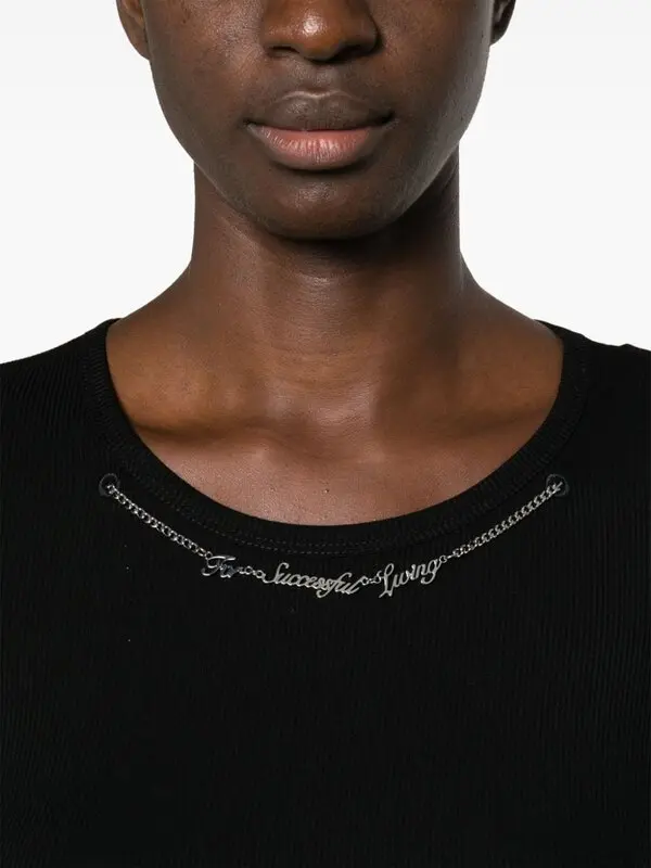 DIESEL® T-matic Chain Embellished Long Sleeve T-shirt