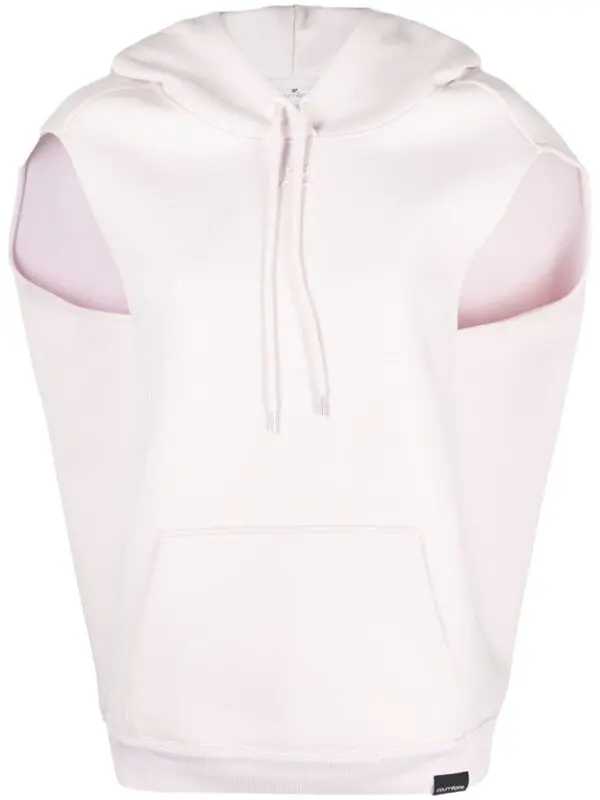 COURREGES Logo-embroidered Jersey Hoodie