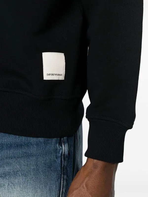Emporio Armani Logo-patch Cotton Hoodie