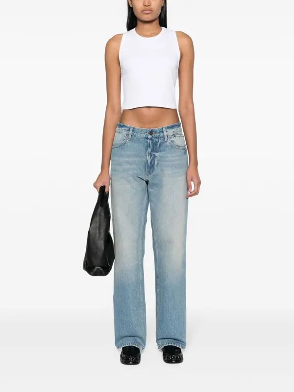 Gauchère Racerback Crop Top - White