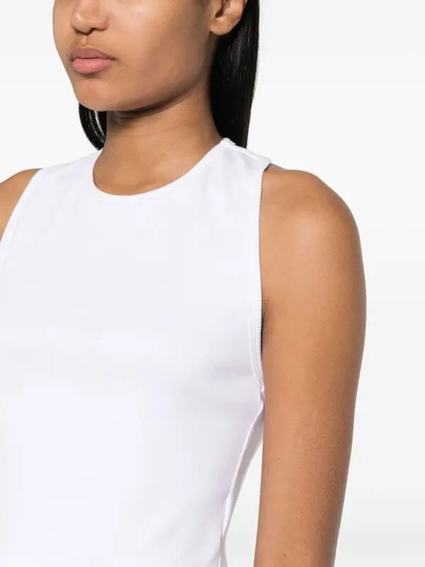 Gauchère Racerback Crop Top - White
