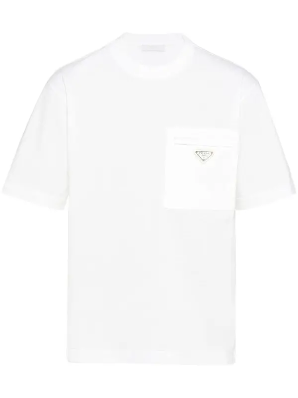 Prada Re-nylon Triangle-logo T-shirt