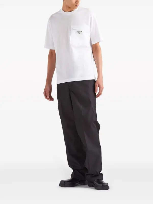 Prada Re-nylon Triangle-logo T-shirt