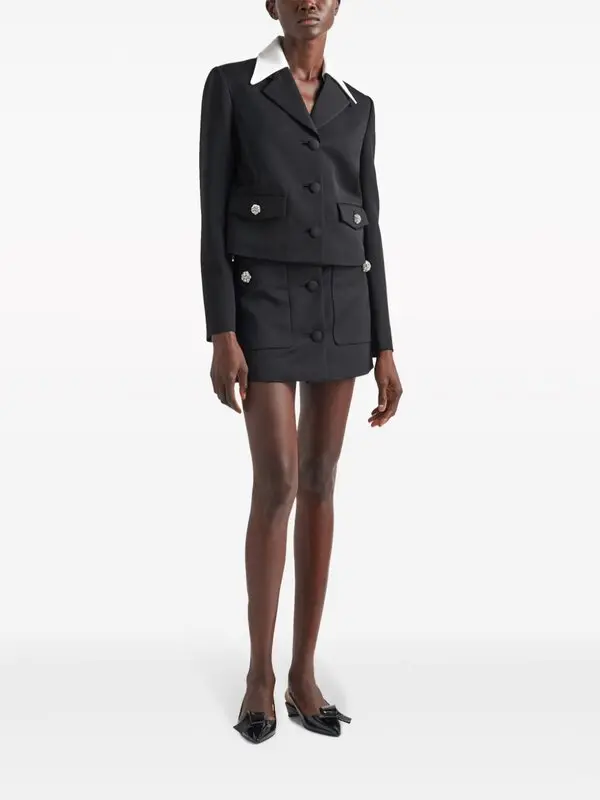 Prada Contrast-trim Wool Blazer
