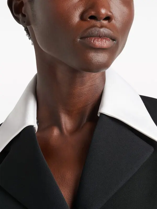 Prada Contrast-trim Wool Blazer