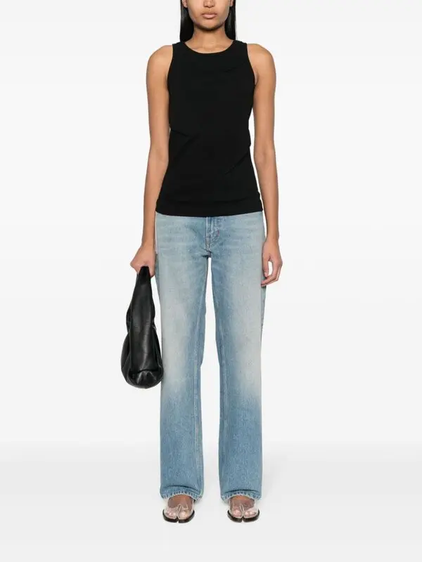 Gauchère Round-neck Tank Top - Black