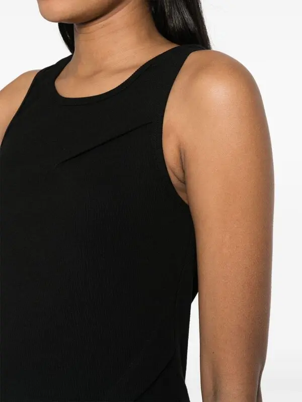 Gauchère Round-neck Tank Top - Black