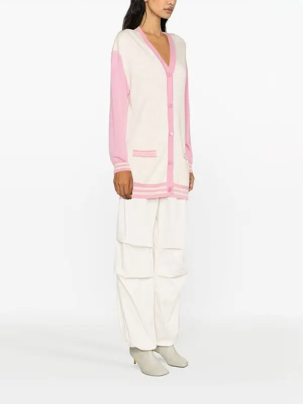 Moschino Monogram-jacquard Virgin Wool-blend Cardigan