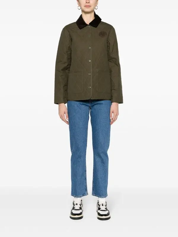 SPORTY & RICH Connecticut Quilted Cotton Jacket - Green