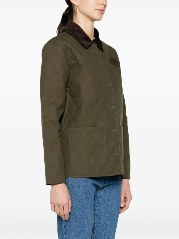 SPORTY & RICH Connecticut Quilted Cotton Jacket - Green