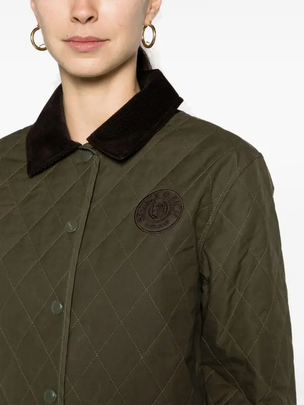 SPORTY & RICH Connecticut Quilted Cotton Jacket - Green
