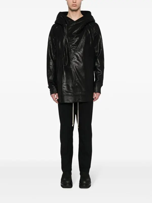 JULIUS Off-centre Faux-leather Jacket