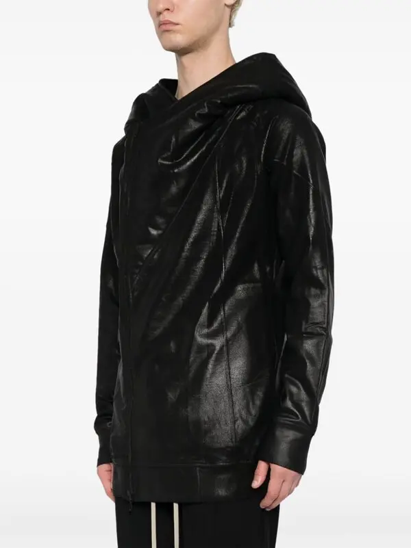 JULIUS Off-centre Faux-leather Jacket